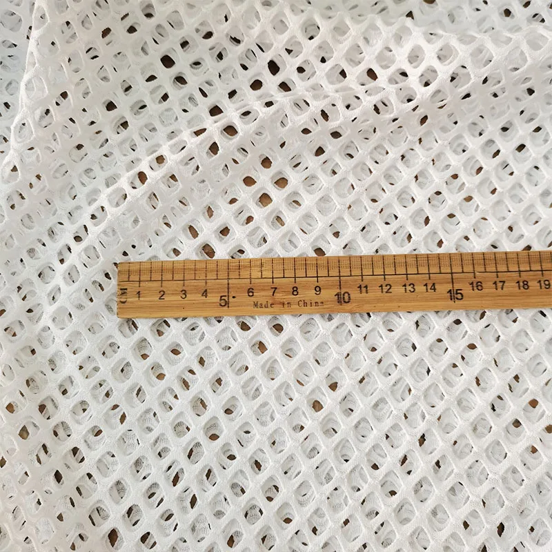 White Fishnet Fabric