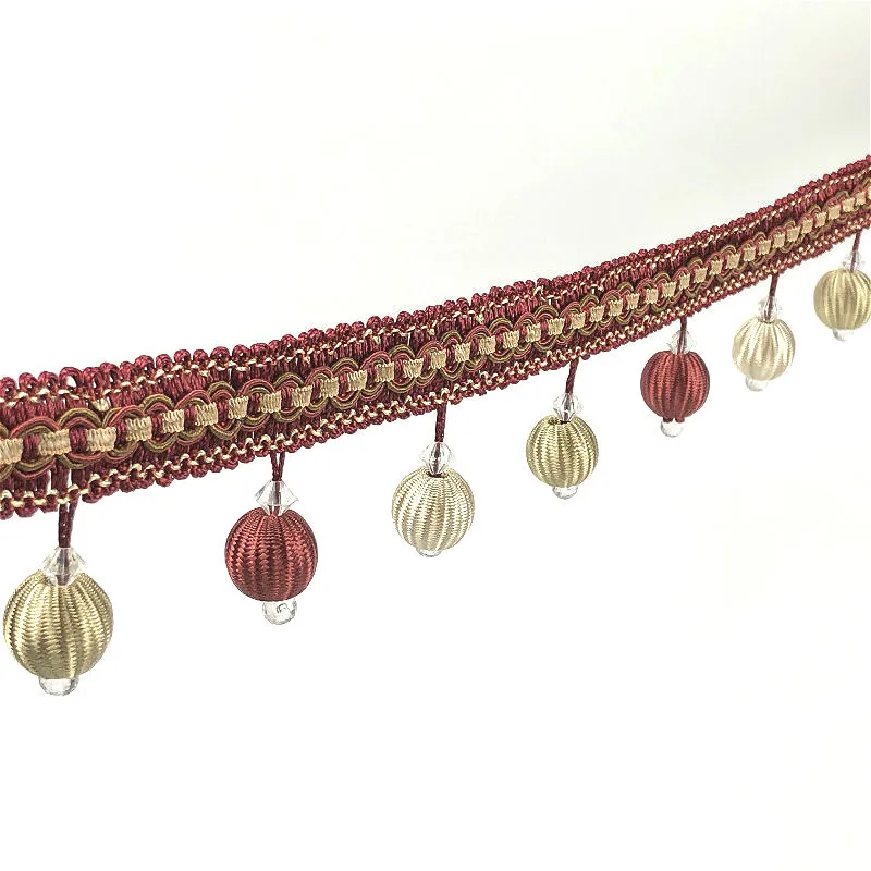 Borla-de-encaje-de-ray-n-con-flecos-cuentas-de-cortina-accesorios-de ...