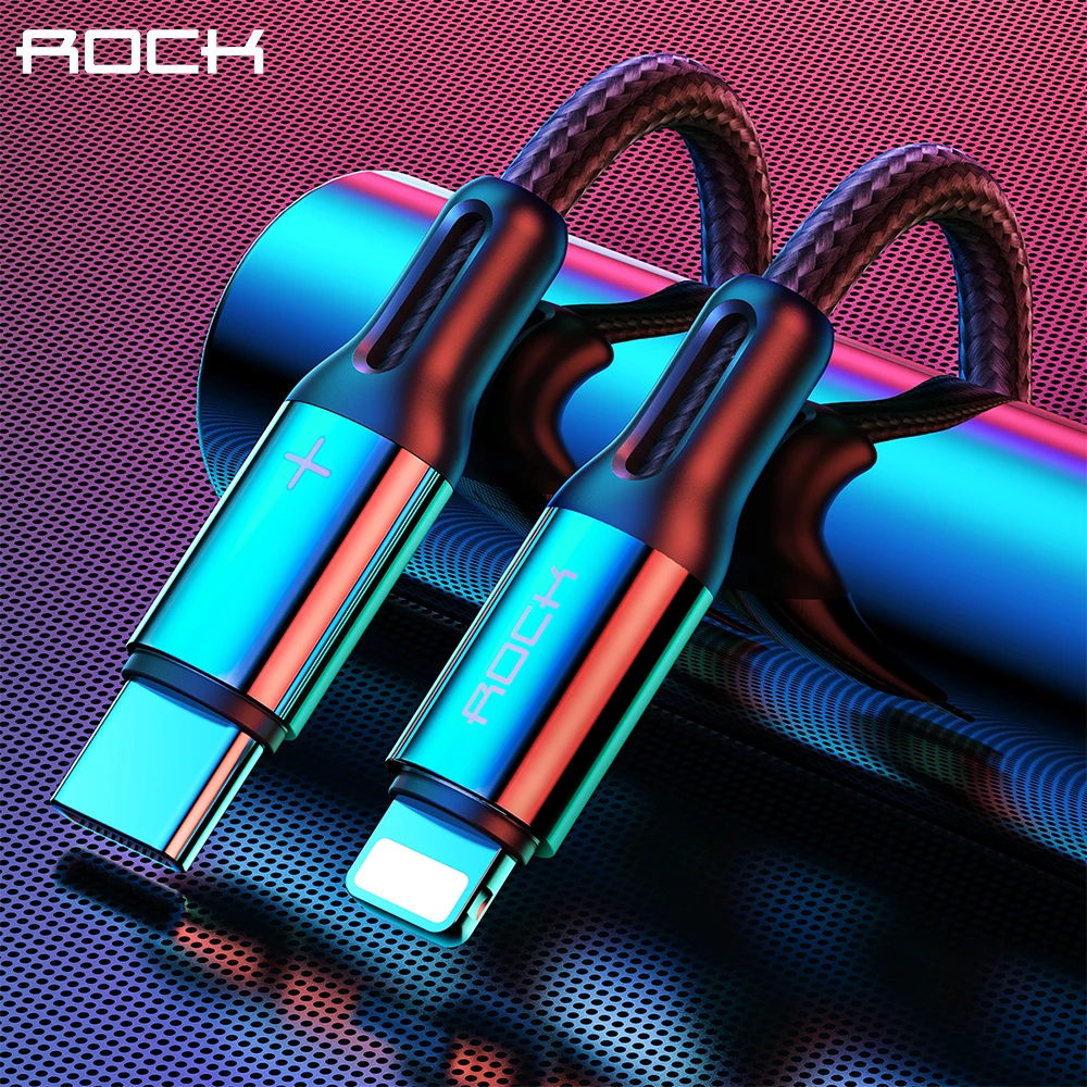 ROCK USB Type C to Lightning PD Cable For iPhone SE 11 Pro Max XS XR X ...