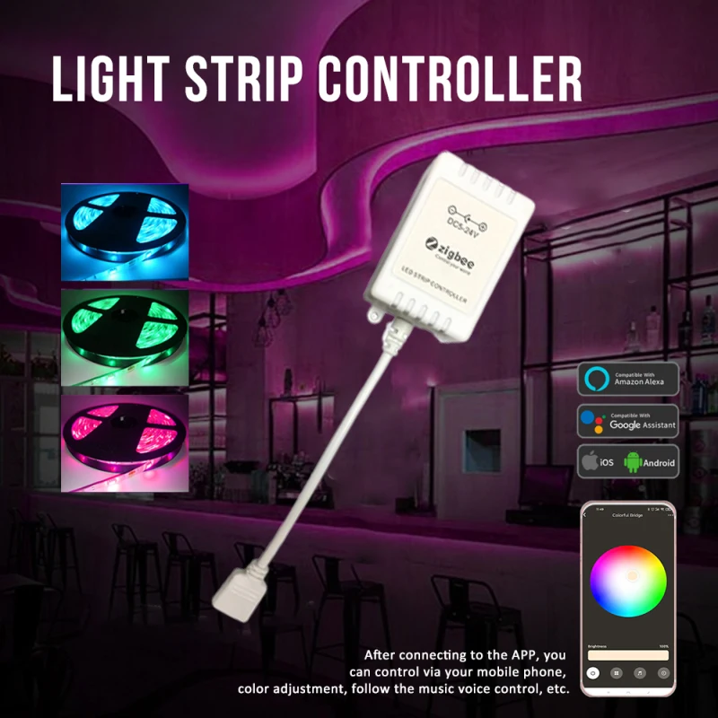 Other DIY & Tools - Tuya Zigbee Smart Led Light Strip Controller RGB RGBCW 5V-24V Wireless ...