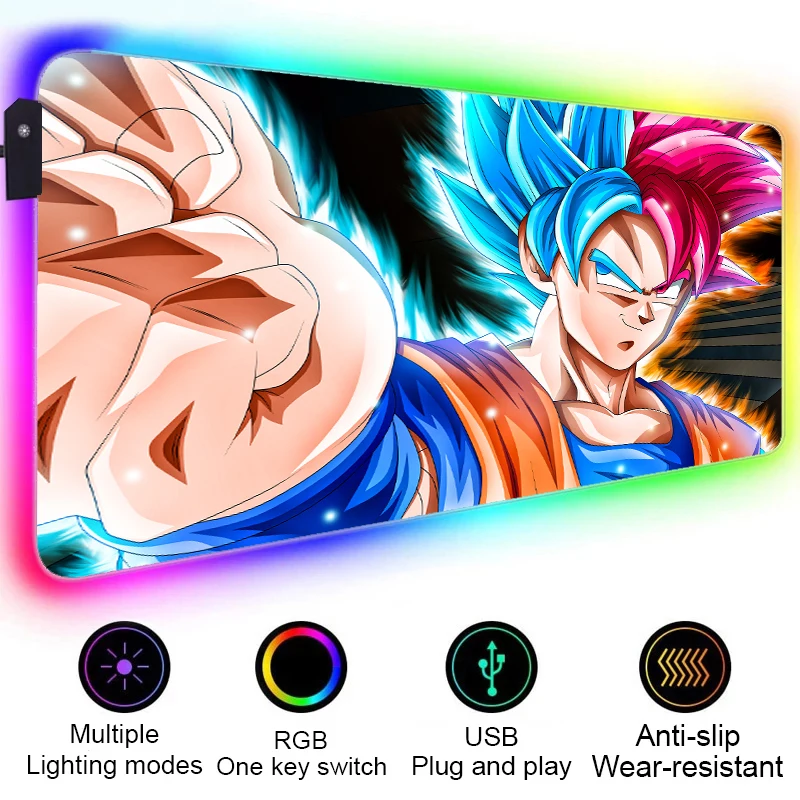 Super Dragon Ball RGB Anime Gaming Mouse Pad Mousepad - Otakufort