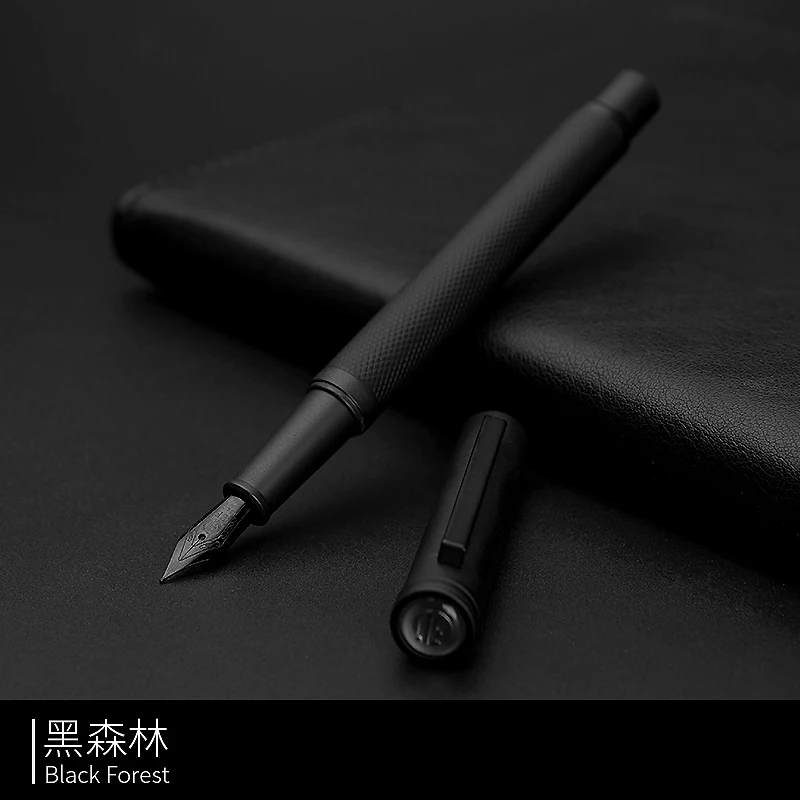 Fountain Pen HongDian ink Full Metal Clip Pens Stainless Steel Black ...