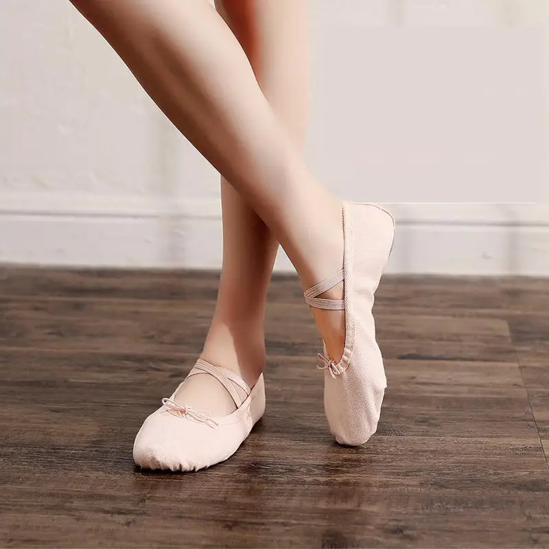Girls-Ballet-Shoes-Canvas-Soft-Sole-Ballet-Dance-Slippers-Children-Kids ...