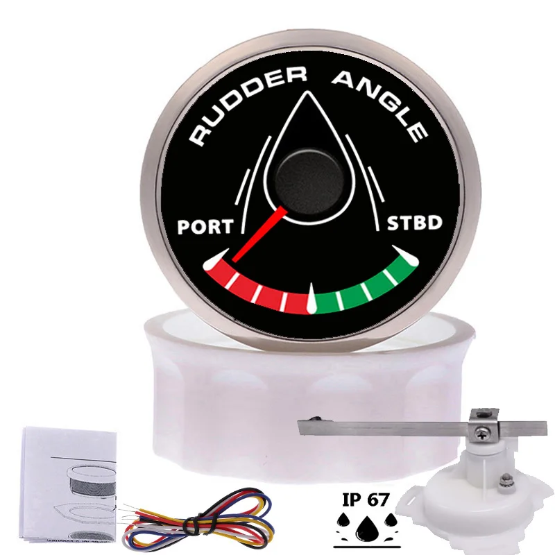 Waterproof 52mm Boat Marine Rudder Angle Indicator 0 190 ohm Rudder ...