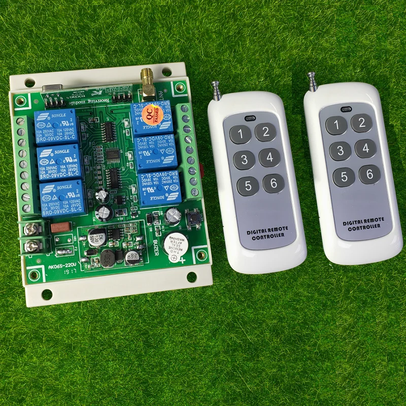 24V DC 12V 36V 6CH RF Sistema de interruptor de Control remoto ...