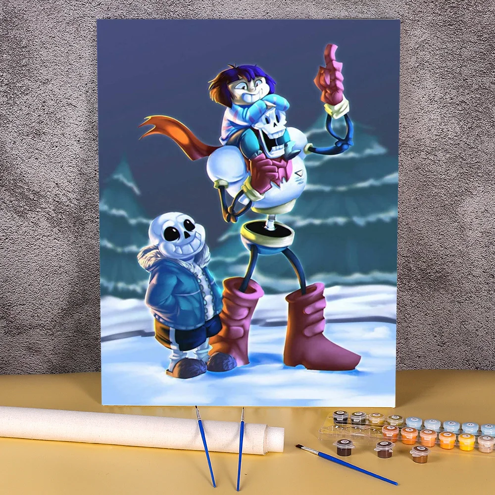 Undertale Painting By Numbers Package Acrylic Paints 50*70 Painting On ...