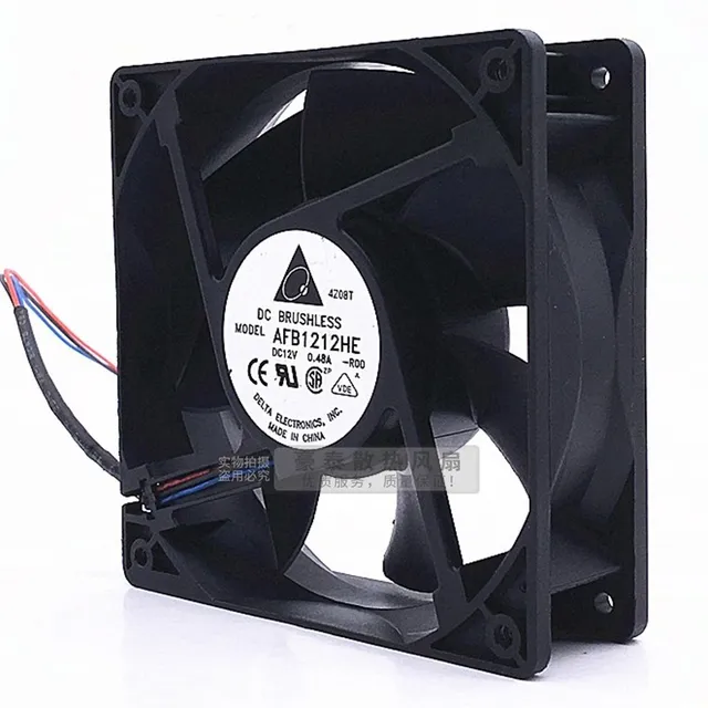 Original 12CM 12038 chassis cabinet cooling fan 12V 0.48A AFB1212HE - laptop-motherboards.com