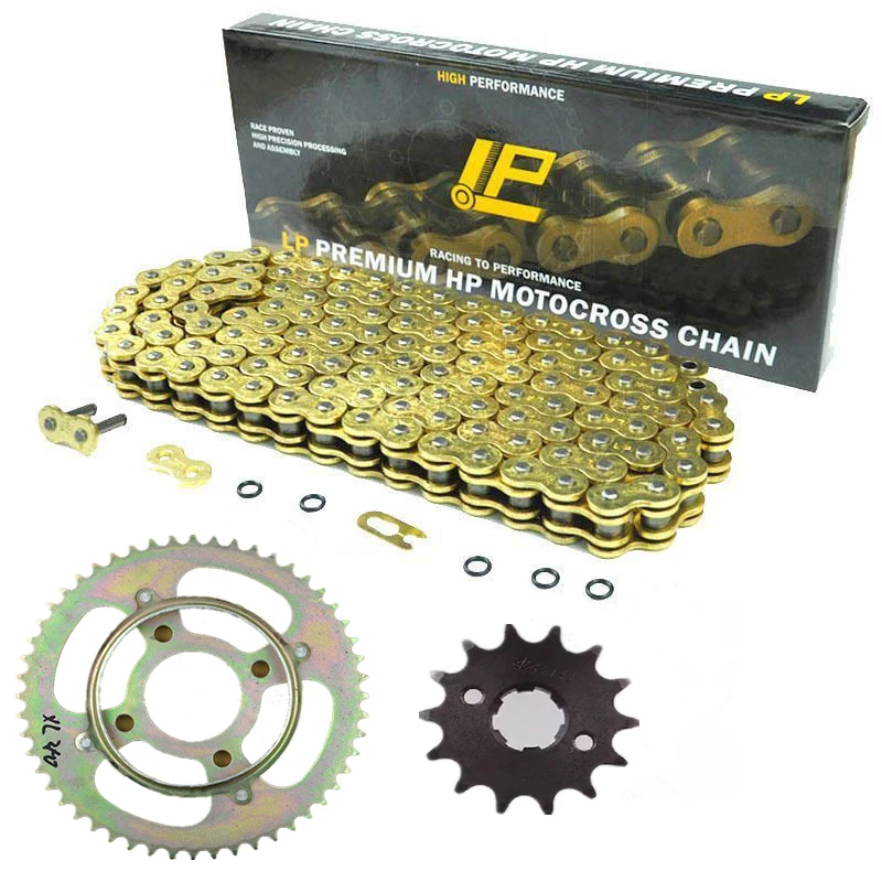 Motorcycle Front Rear Sprocket Transmission 428 Chain Set For Honda ...