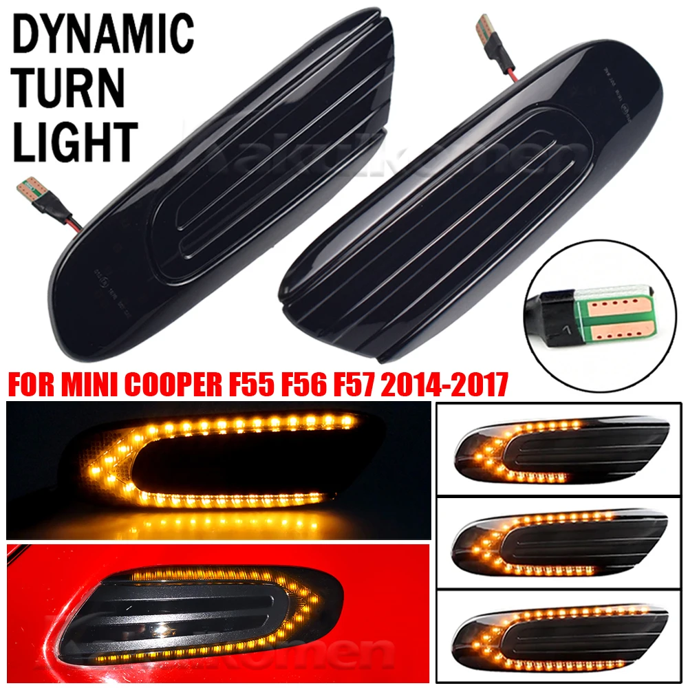 2X-Dynamic-LED-Fender-Marker-Light-Side-Marker-Lamp-light-Amber-light ...