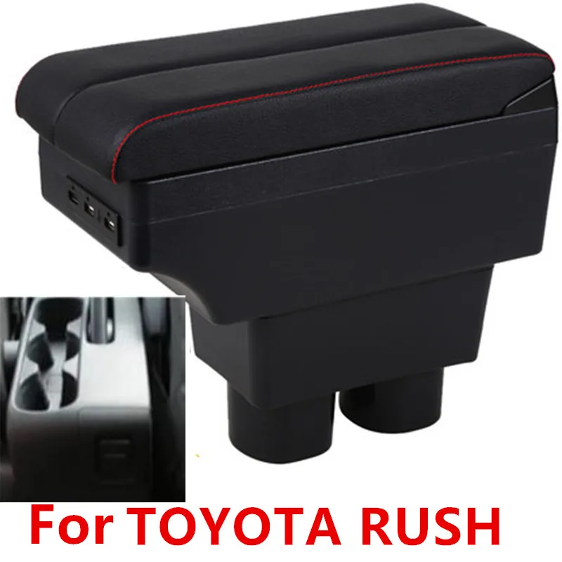 For Toyota Rush Armrest Armrest Box Usb Charging Heighten Double Layer ...