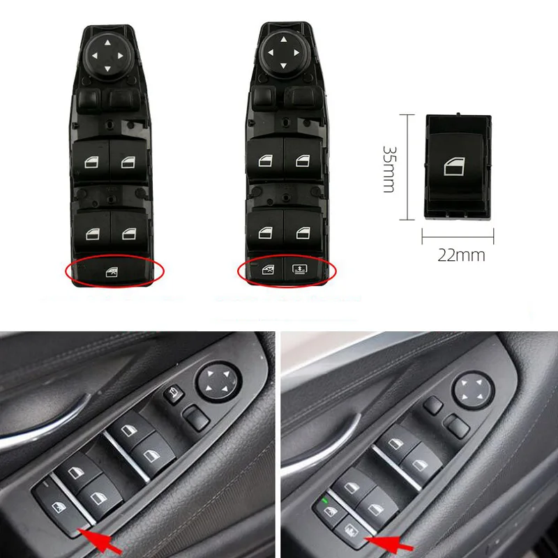 61319241955 리프터 마스터 창 스위치 BMW 5 6 F10 F11 F18 F06 F07 X3 F25 ...