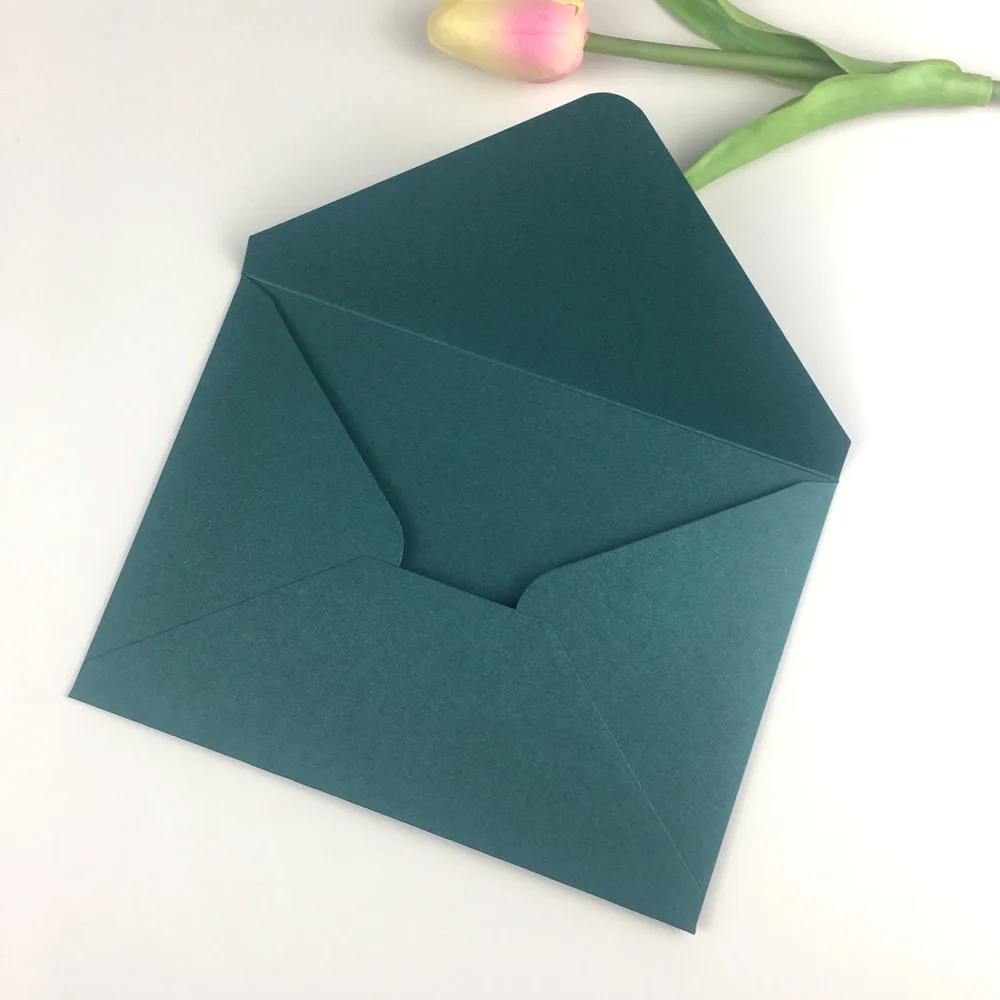 25x-250g-Pearl-Paper-Envelopes-White-Black-Gold-Navy-blue-Pink-Emerald ...