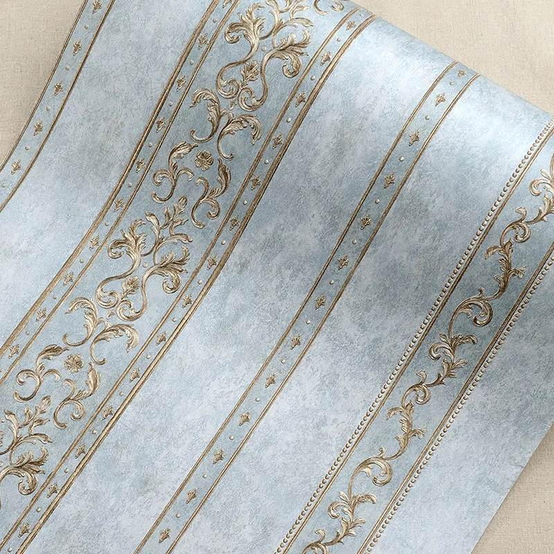 beibehang High end European Relief stripes wall paper sofa TV ...