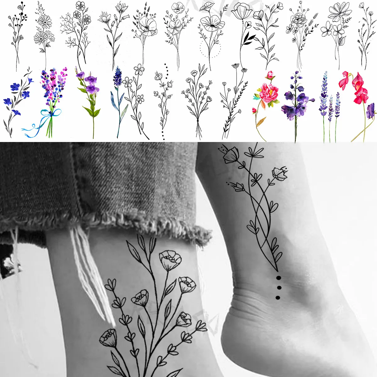 Heather Plant Tattoo