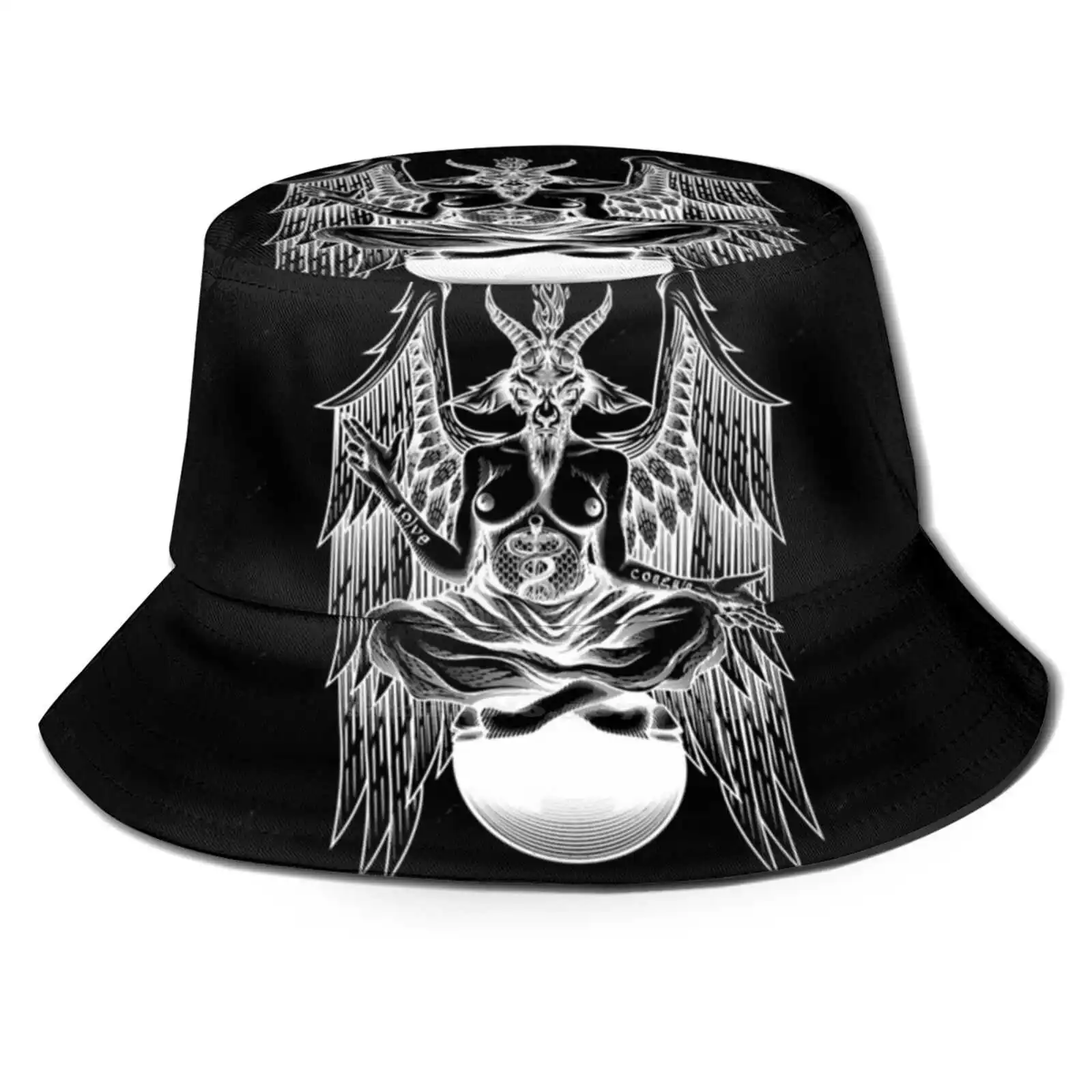 Baphomet Goat Women Men Fisherman Hats Bucket Caps Baphomet Devil Satan ...