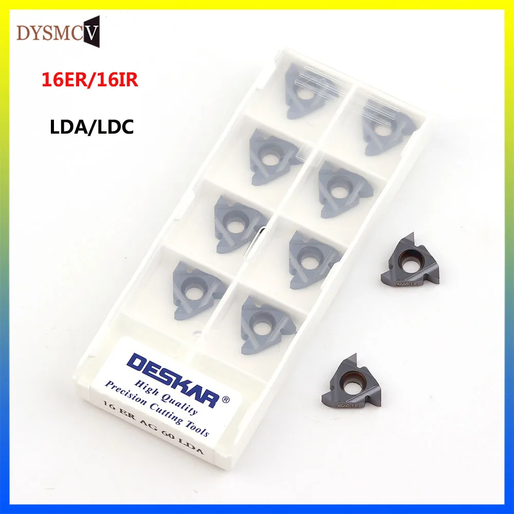 DESKAR 100% original 16ER 16IR A55 G55 AG55 A60 G60 AG60 LDA LDC carbide insert thread turning ...