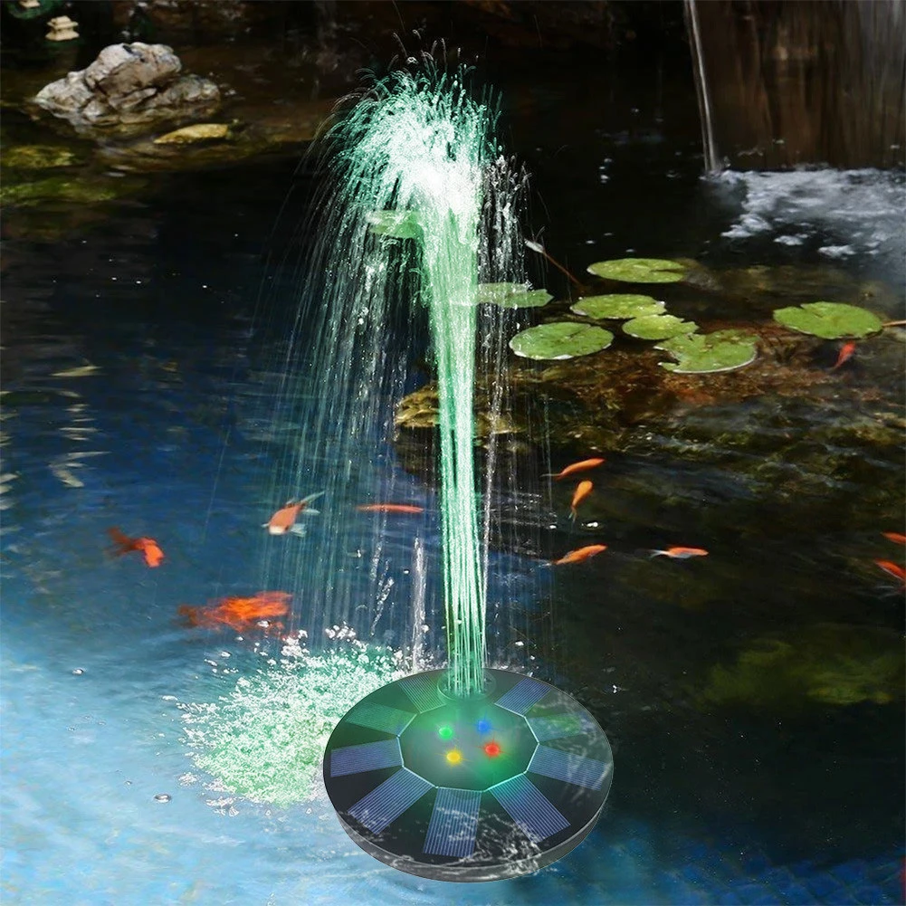 Floating Solar Pump Fountain 5v/1.4w Solar Panel Powered Fountain With ...