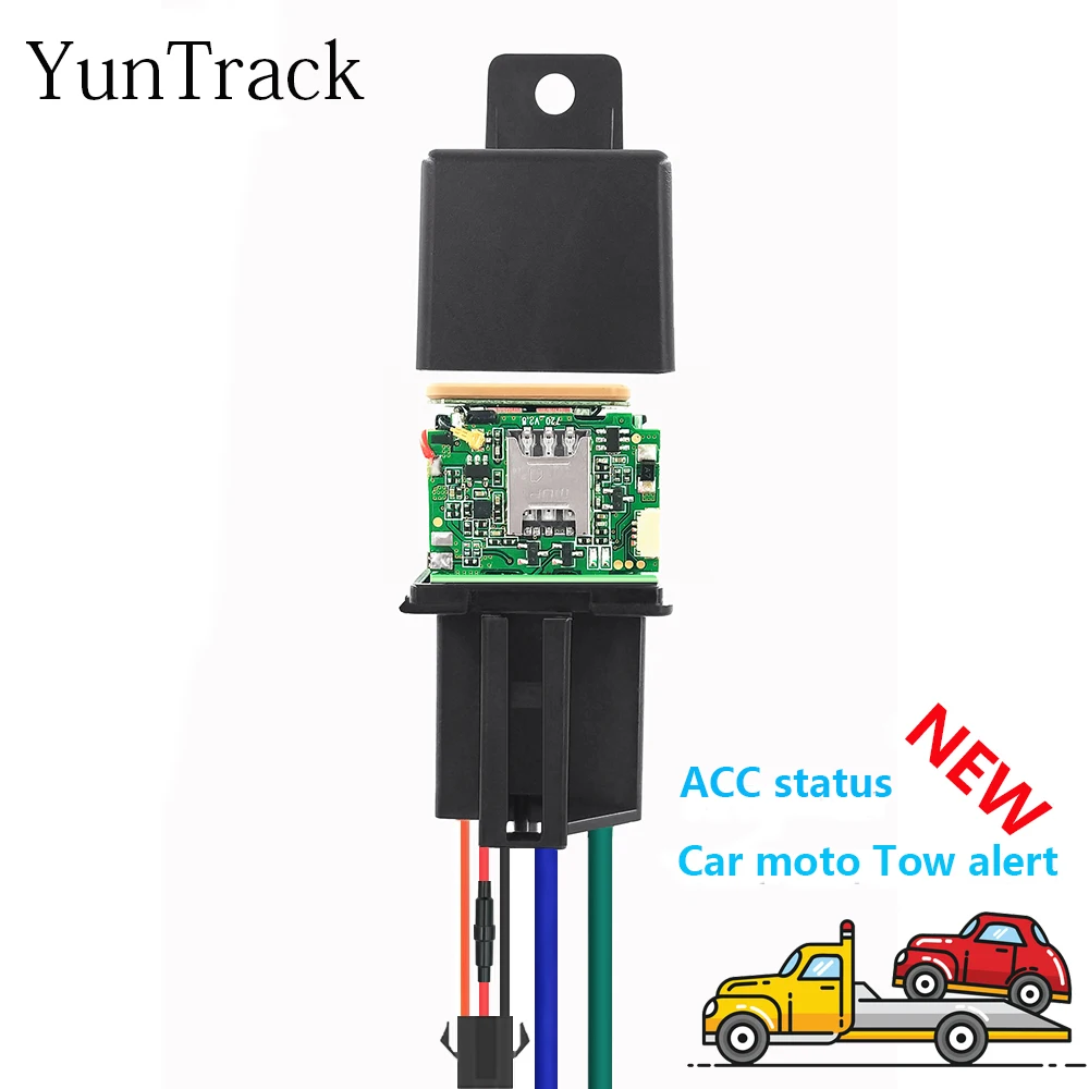 CJ730 Car Relay GPS Tracker hide Tracking Device ACC testing Vehicle ...
