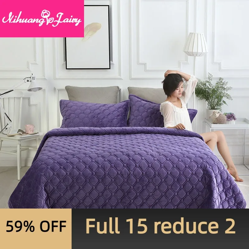 Couverture-de-lit-King-en-velours-cristal-couverture-simple-paisse ...