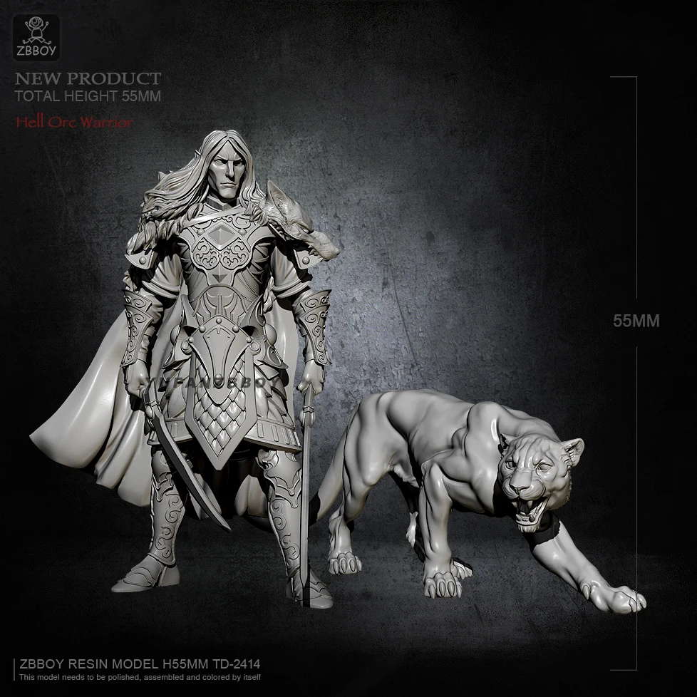 55MM-Resin-model-kit-Prince-and-lion-self-assembled-TD-2414.jpg