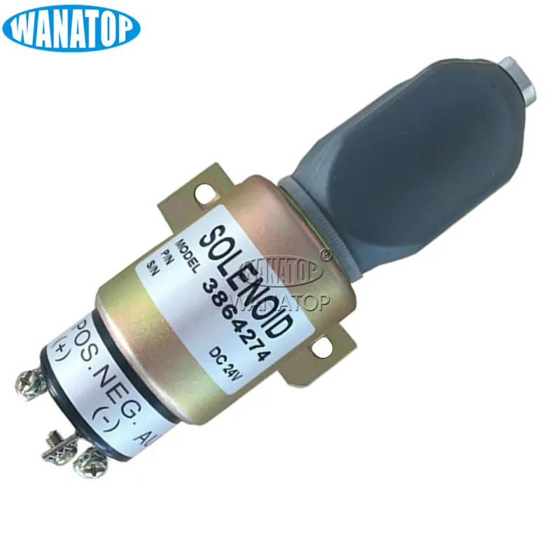 Fuel-Shutdown-Solenoid-Valve-3864274-For-Excavator-Cummins-Mitsubishi ...