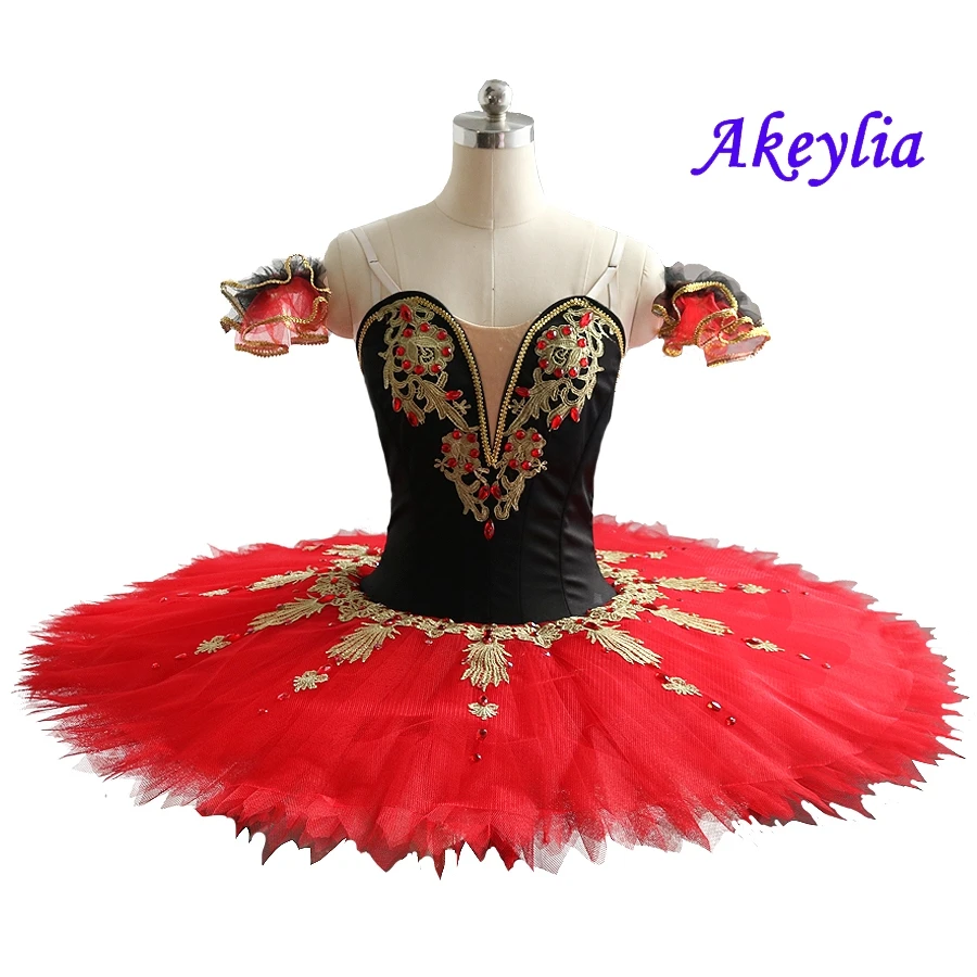 Kitri-Black-Red-professional-ballet-Pancake-TUTU-Spanish-Adult-Women-or ...
