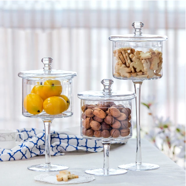 Tall Glass Candy Jars Sets
