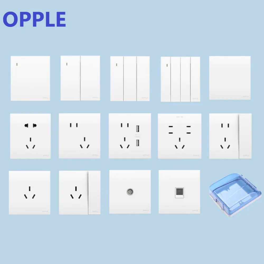 YouPin OPPLE wall switch socket, cassette splash box, double control ...