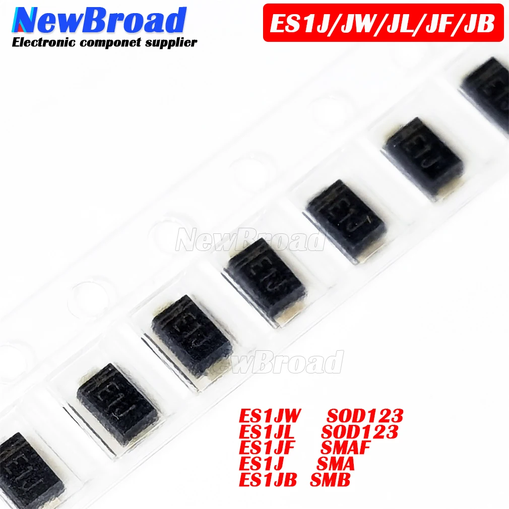 100PCS-E1J-ES1J-SMA-ES1JF-SMAF-ES1JL-ES1JW-SOD123-ESJ1B-SMB-1206SF18-Chip-rectifier-Schottky ...