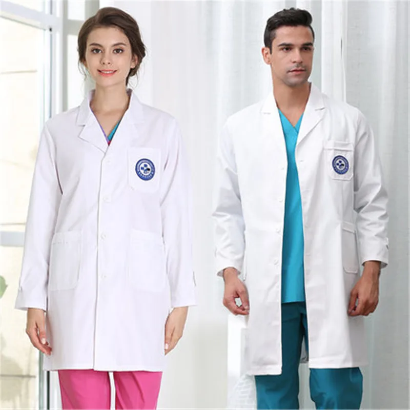 White-coat-long-sleeve-physician-uniform-women-and-men-laboratory ...
