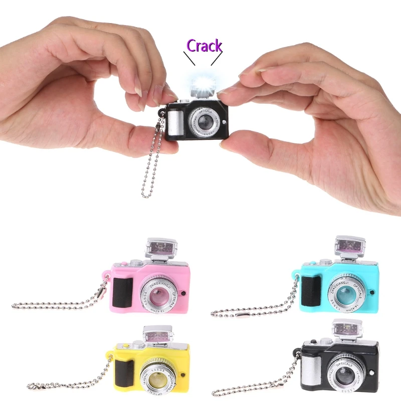 OOTDTY-Creative-Camera-Toy-Led-Keychains-With-Sound-LED-Flashlight-Key ...