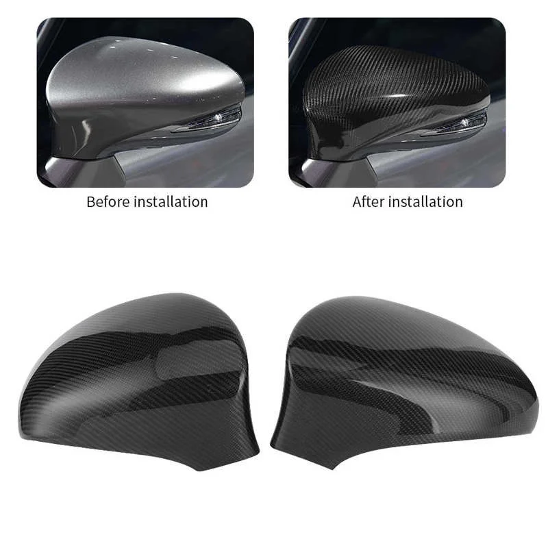 Carbon Fiber Rearview Mirror Cover Add-On Decorative Caps Fit for Lexus ...