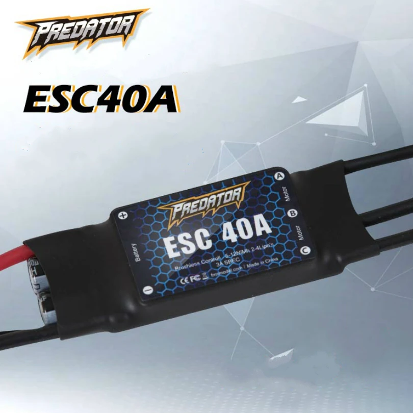 FMSRC-Predator-ESC-40A-with-3A-SBEC-Speed-Controller-Brushless-with-T ...