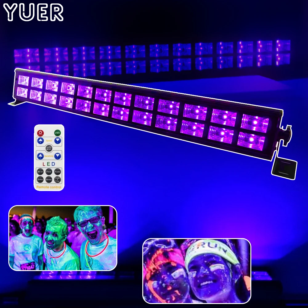 24 Leds Disco Uv Bar Lights Party Dj Lamp Uv Color Led Wall Washer ...