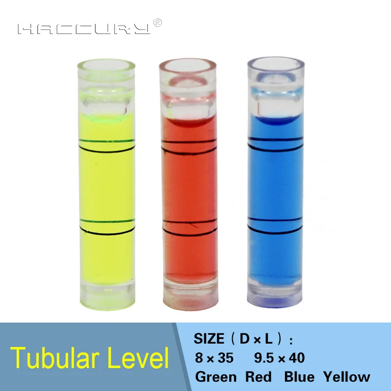 Haccury Spirit Level Bubble Plastic Bubble Level Tubular Vials Red Bule ...