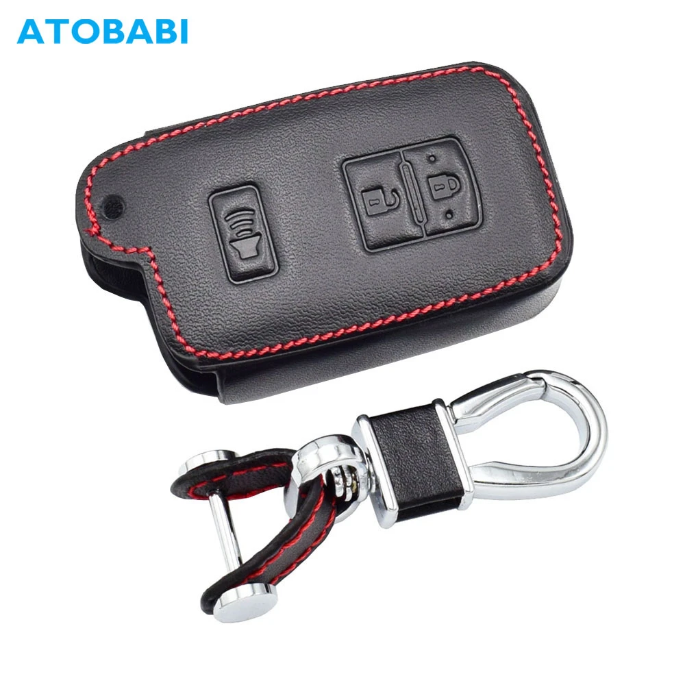 Leather Car Key Case For Toyota Tacoma Land Cruise 2016-2017 Smart ...