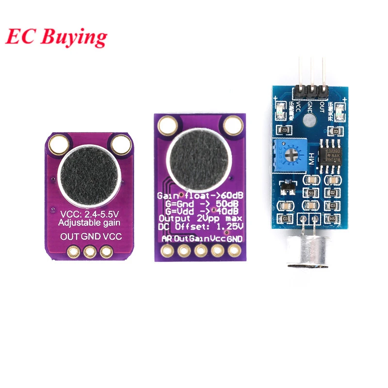 Electret Microphone Amplifier Stable Max9814 Max4466 Module Auto Gain ...
