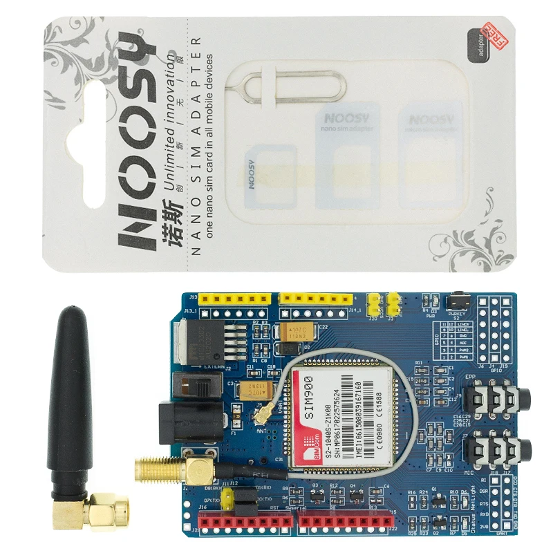 Placa de desarrollo SIM900 GPRS/GSM Shield, módulo de cuatro bandas para Arduino Compatible|gprs ...