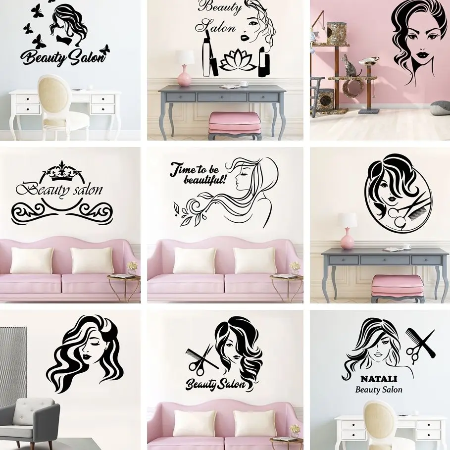 Beautiful-Phrase-Vinyl-Wall-Stickers-For-Beauty-Salon-Hair-Salon ...