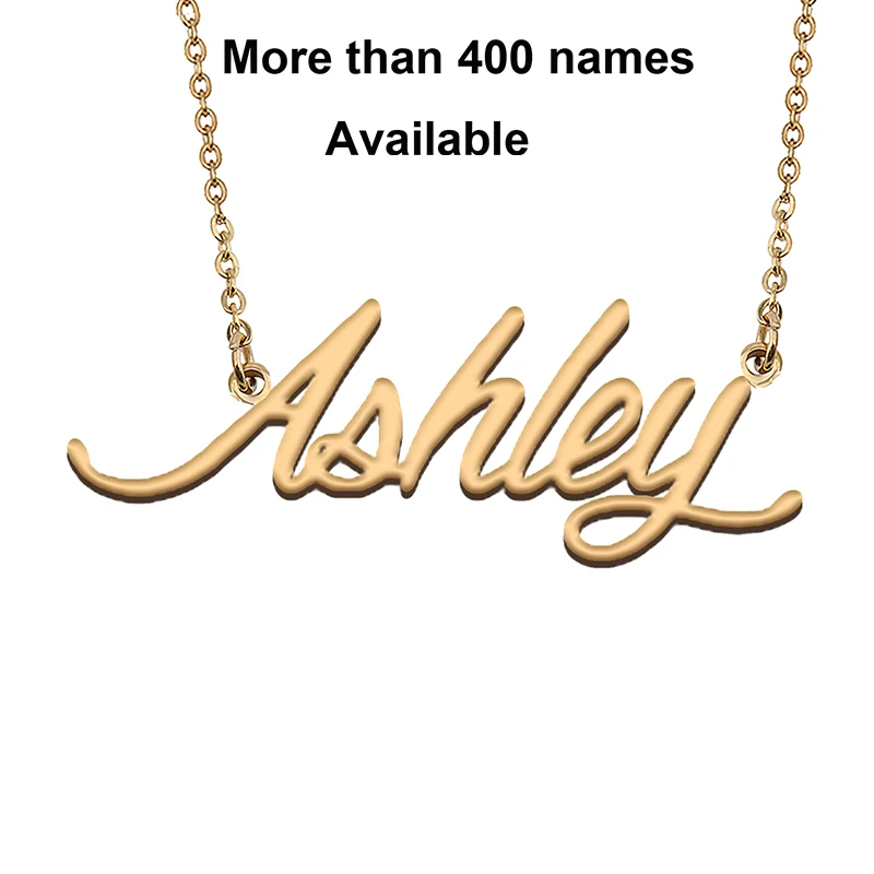Cursive Initial Letters Name Necklace For Ashley Birthday Party ...