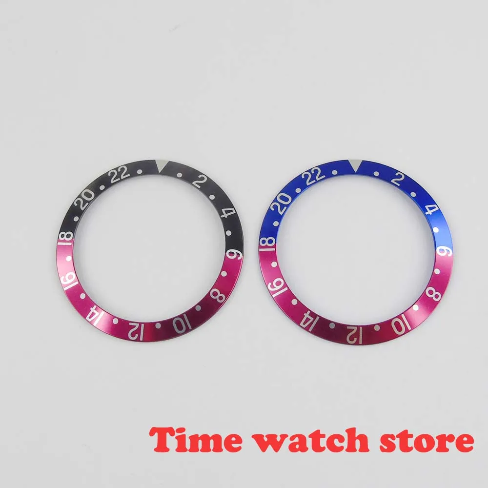 New 38mm Parnis high quality red black blue aluminum bezel insert for ...