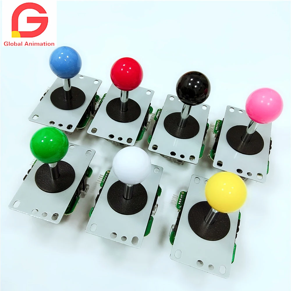 2 Pcs Copy Sanwa 5pin 8way Joystick With Circuit Board For Arcade Game ...