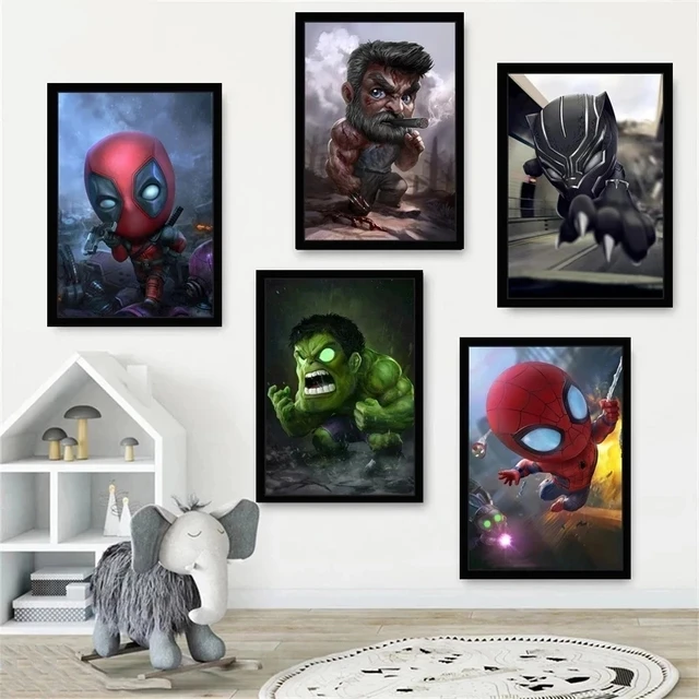 Framed Superhero Posters