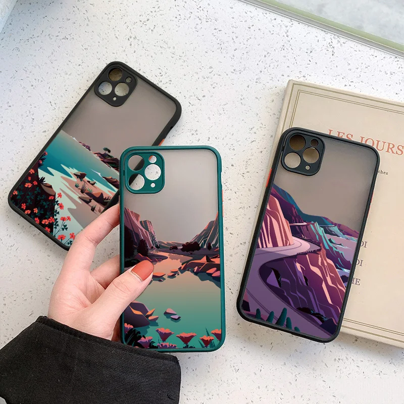 Hand Painted Landscape Phone Case For iPhone