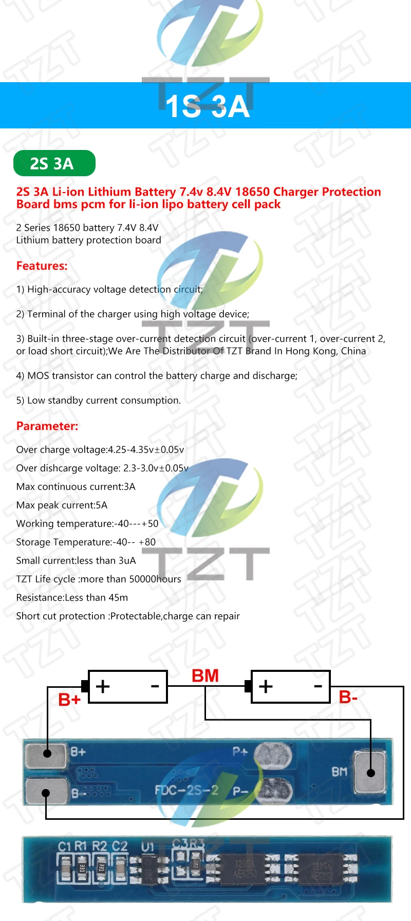 Circuits intégrés,1S 3A--1s 2s 3s 4s 3a 20a 30a Li-ion Batterie Au ...