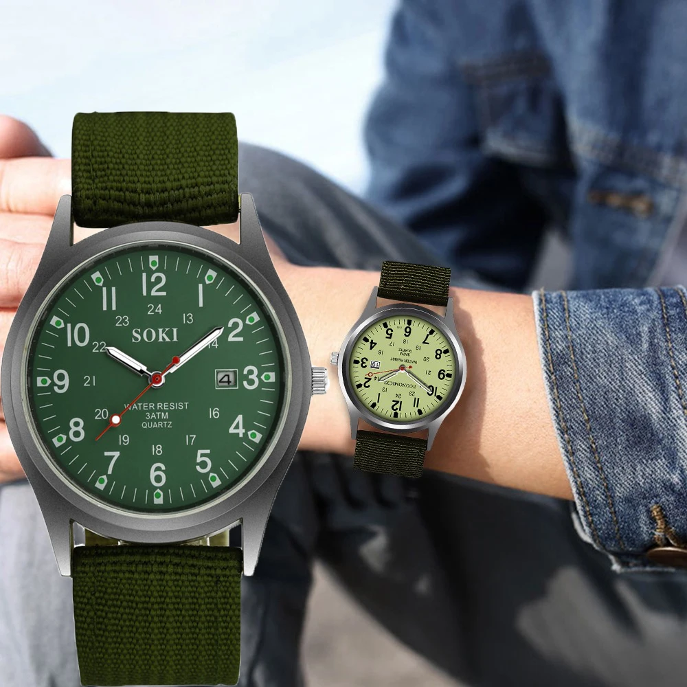 SOKI Trendy Fashion Men's Casual Watch Quartz Analog Wrist Watch Gold ...