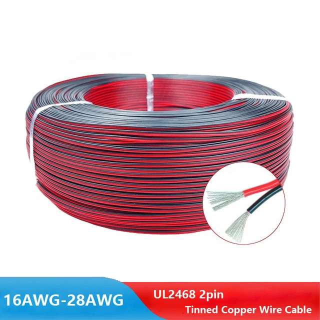 UL2468 Pin Electrical Wires 28/26/24/22/20/18 AWG Red Black, 58% OFF