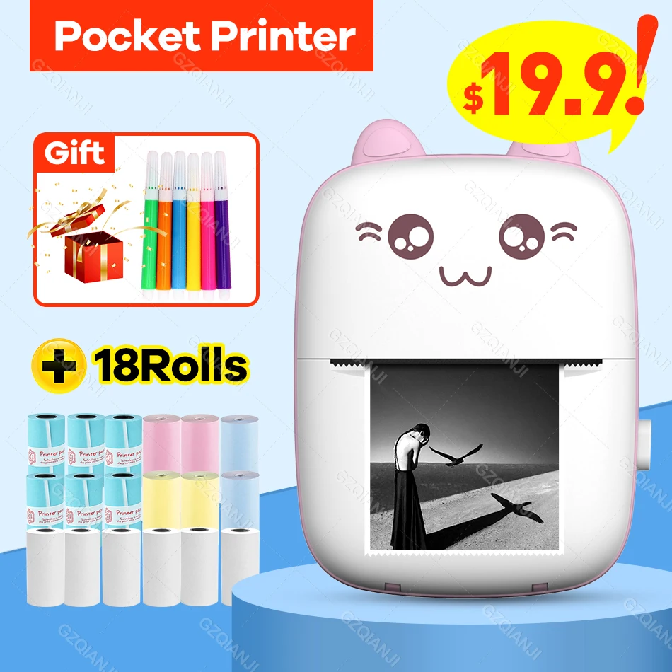 Cheapest Mini Portable Thermal Printer Wireless Bluetooth Android Ios ...