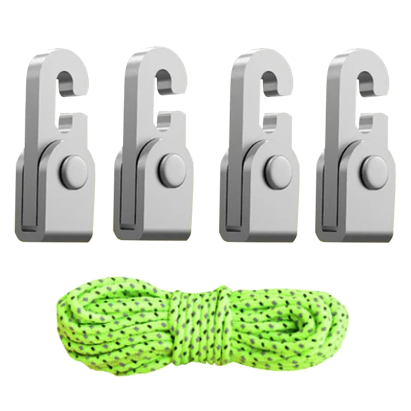 Automatic Lock Hook Self locking Free Knot Easy Tighten Rope Kit For ...