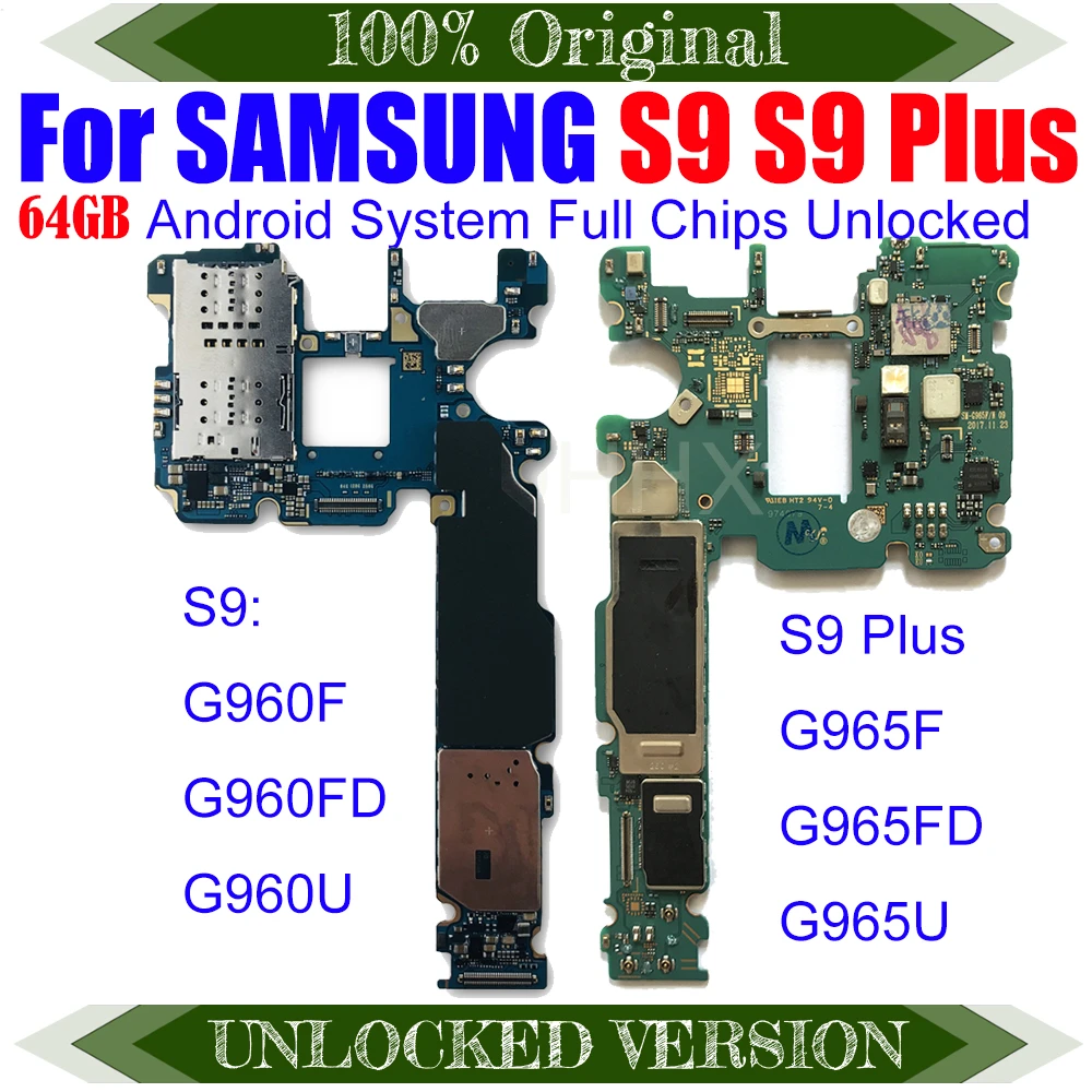 100% Original Unlocked 64/128g Motherboard For Samsung Galaxy S9 Plus ...